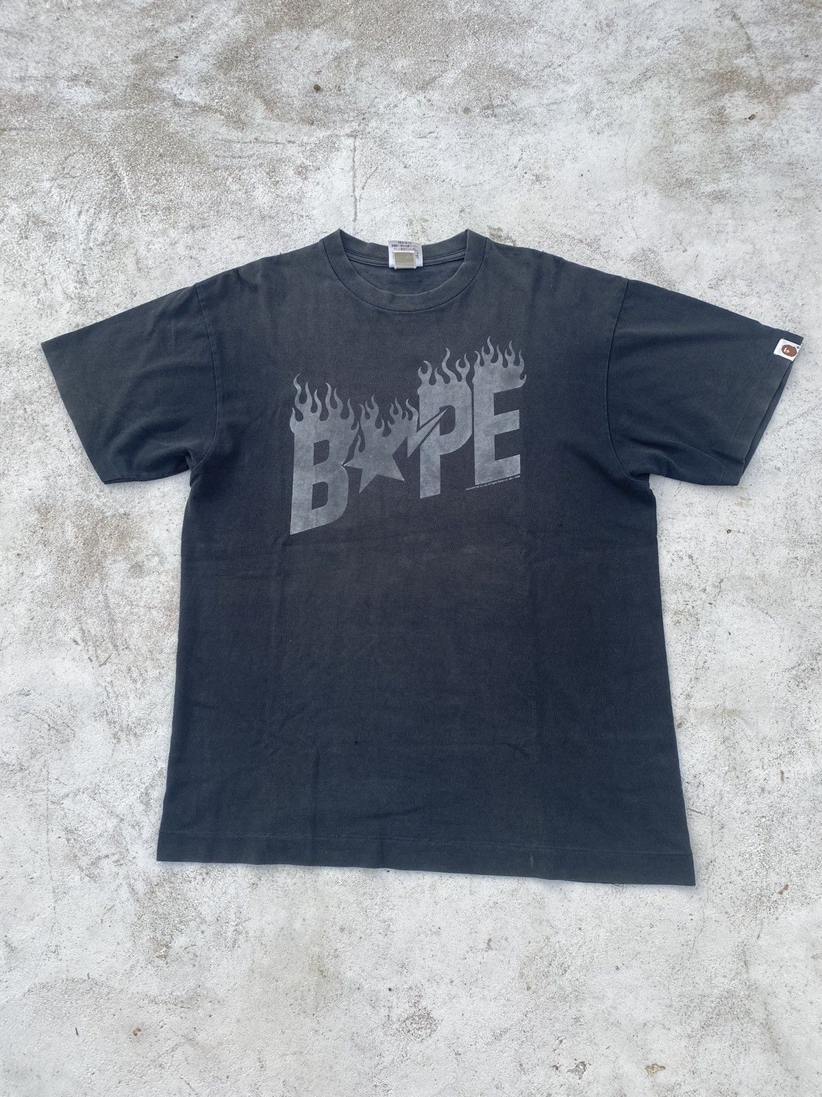 Bape × Vintage Bape Sta Logo Flame | Grailed