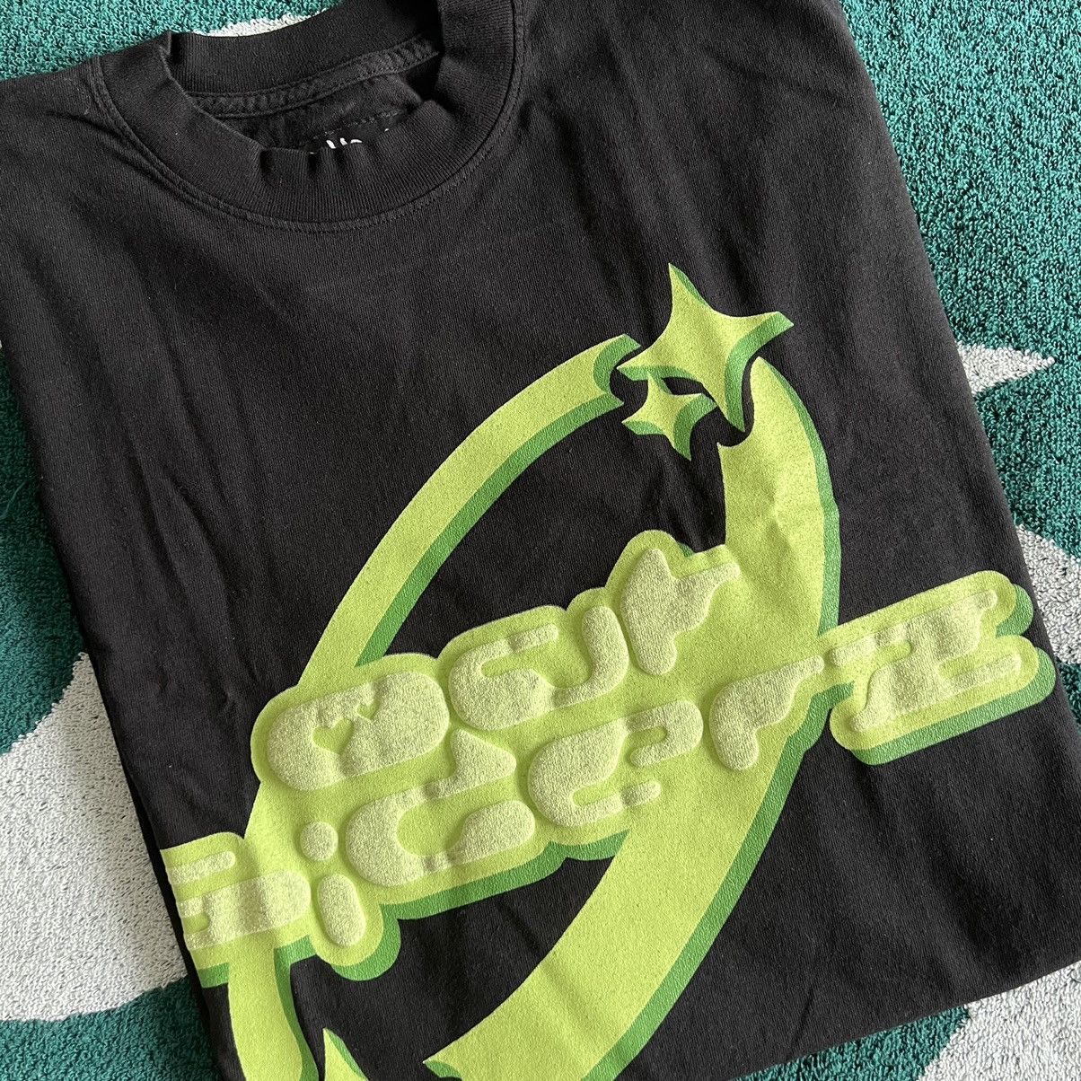 Outsider Denim Outsiderz Puff Print Tee Life of an Outsider Black Green ...