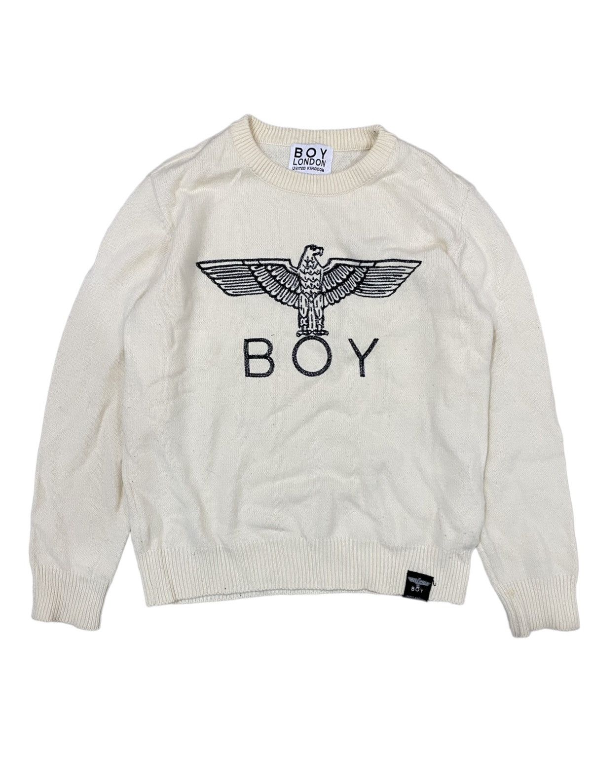 Vintage BOY LONDON embroidered Chain stitch iconic logo knitwear | Grailed