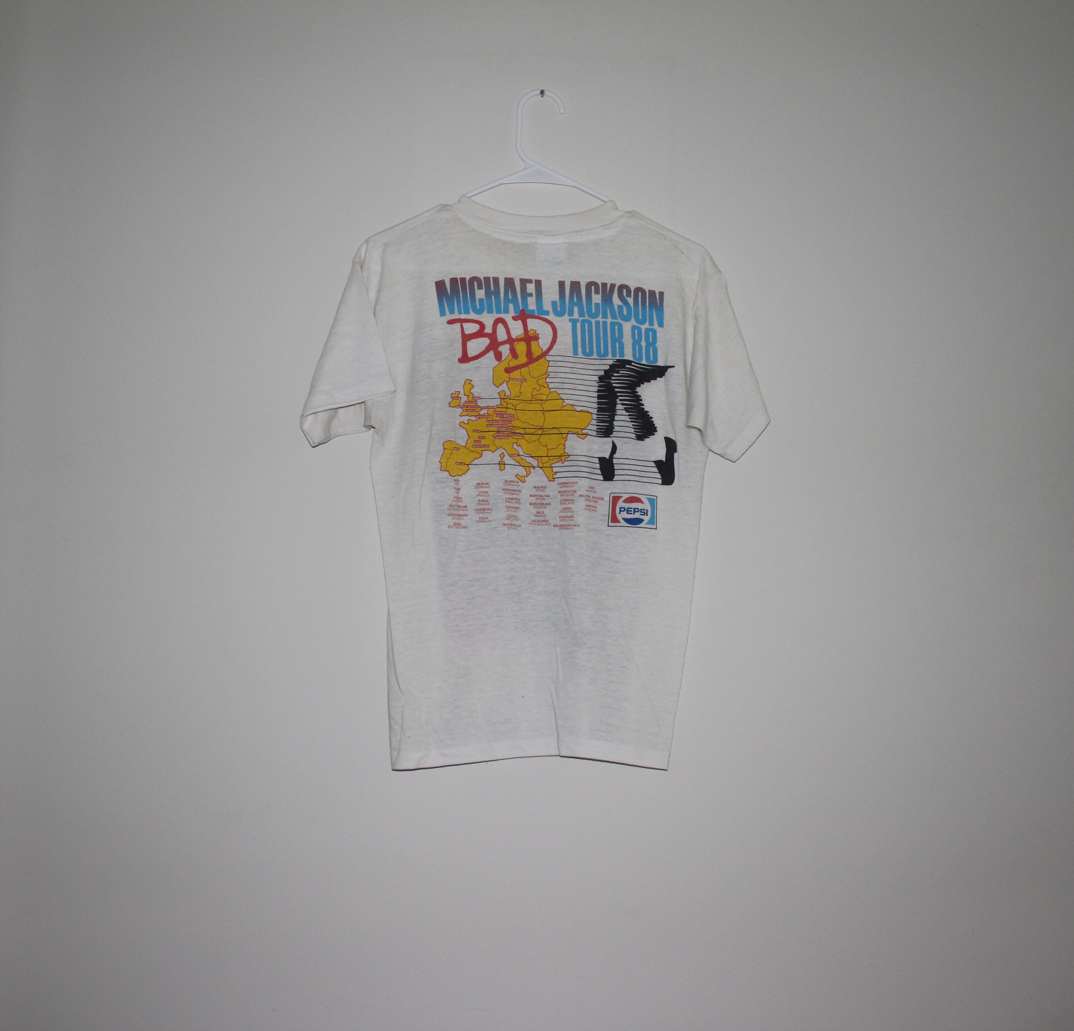 Band Tees × Michael Jackson × Vintage Michael Jackson Bad Tour 1988 Concert Shirt | Grailed