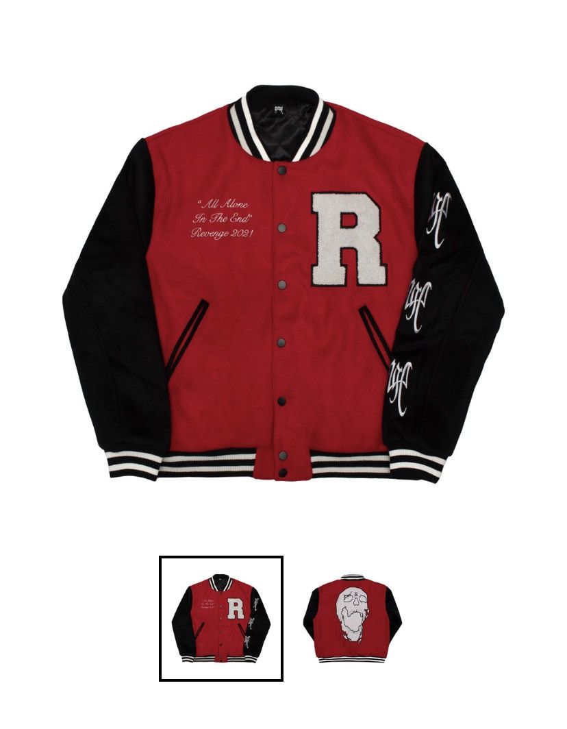 Revenge *NEW* Revenge Red Varsity Jacket | Grailed