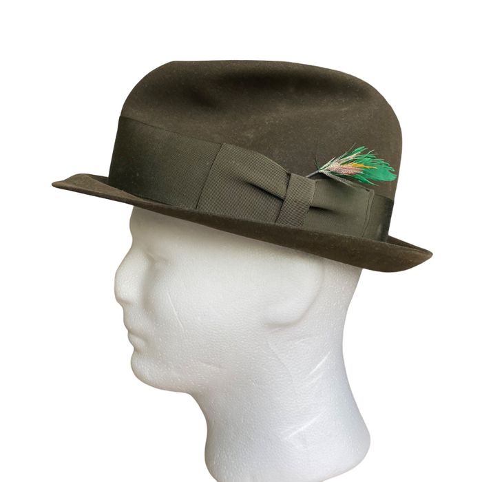 Vintage Vtg Resistol 990 Fedora Hat Beaver Green Byer-Rolnick XXX 50 ...