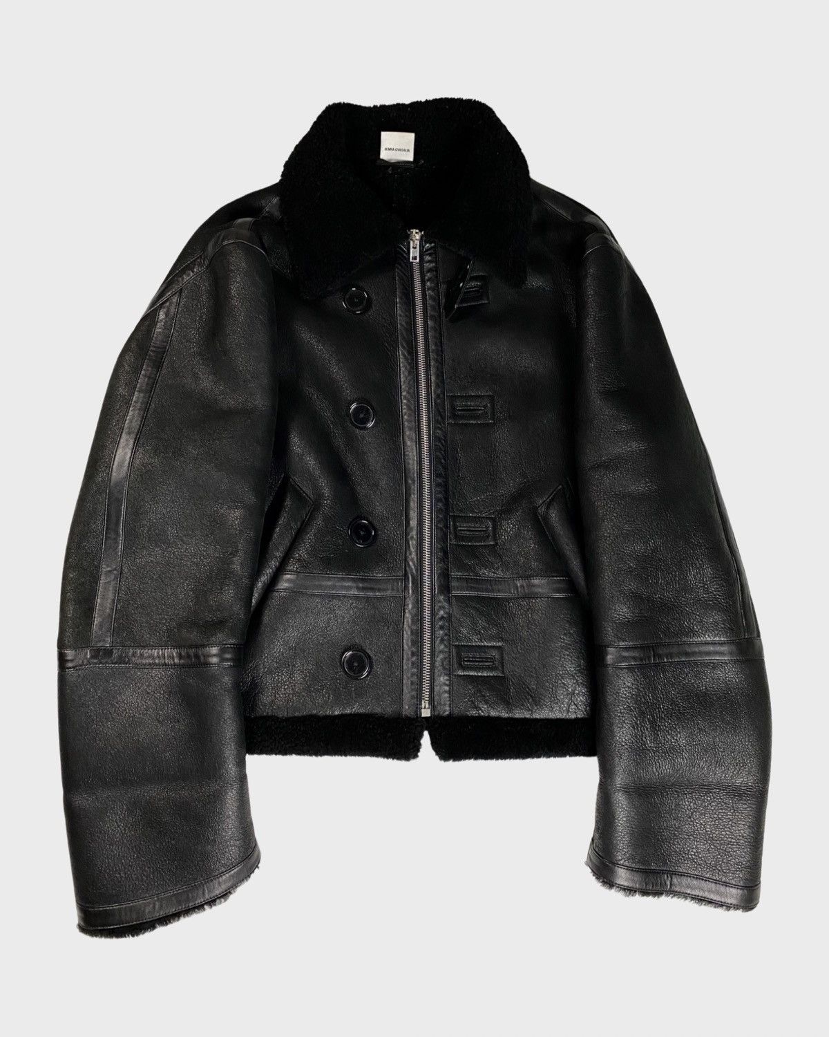Vetements AW16 oversized shearling lamb leather aviator jacket | Grailed