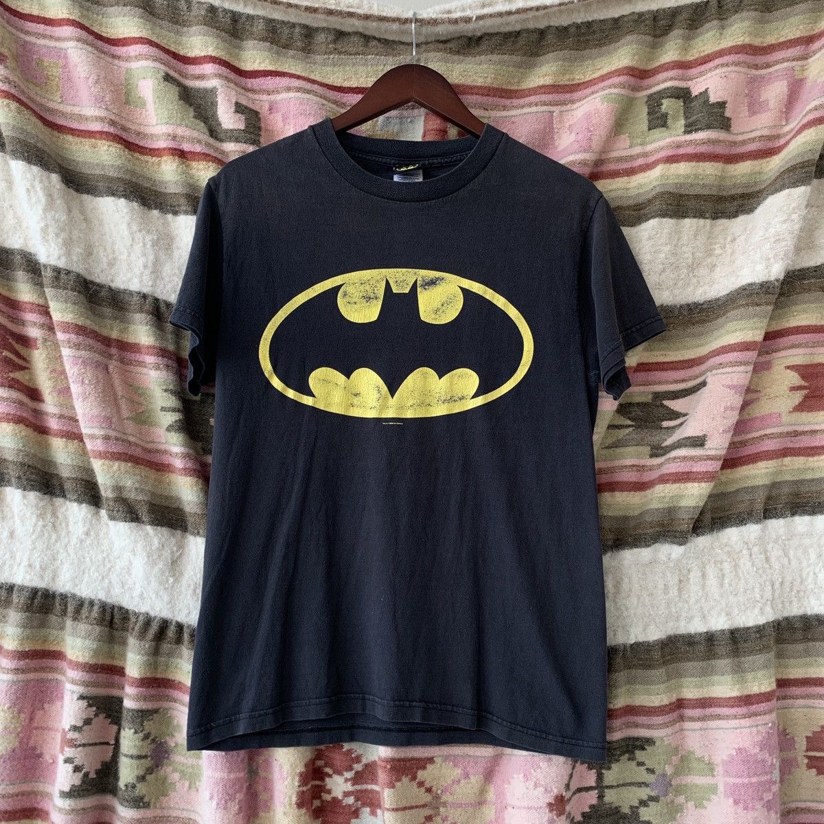 DC Comics × Vintage Vintage 2000 Y2K Batman Large Superhero Logo T ...