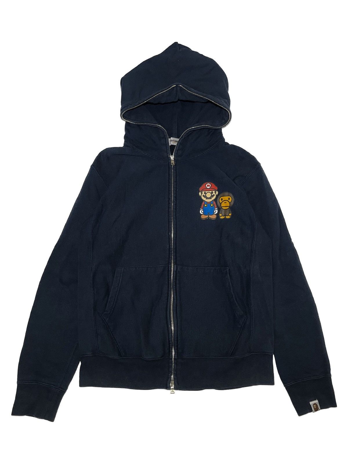 Bape × Nintendo Bape Baby Milo Mario Full Zip hoodie | Grailed