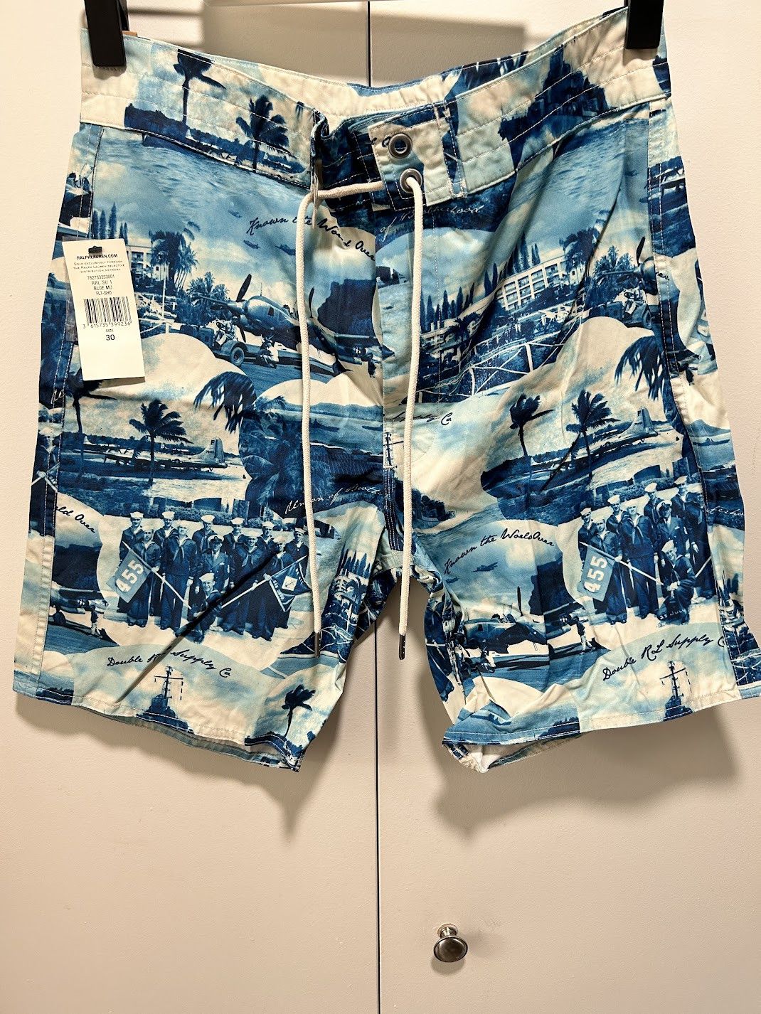 RRL Ralph Lauren Ralph Lauren Label rrl cotton shorts blue bermuda ...