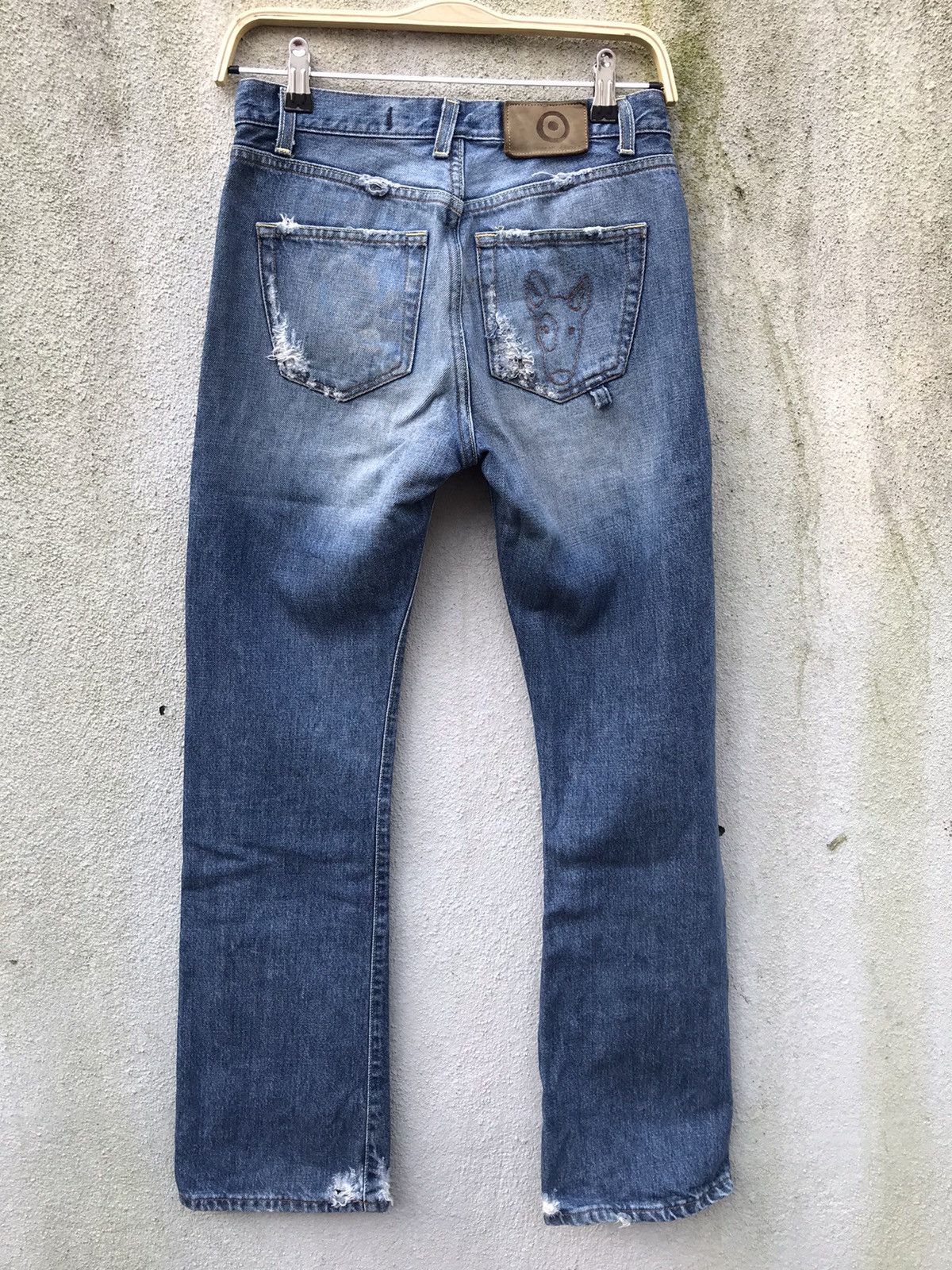 Fake London Genius × Vintage Rare💥Fake London Genius Distressed Denim ...