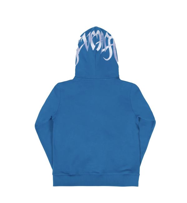 Revenge Revenge Cerulean Blue Full Zip Embroidered Hoodie | Grailed