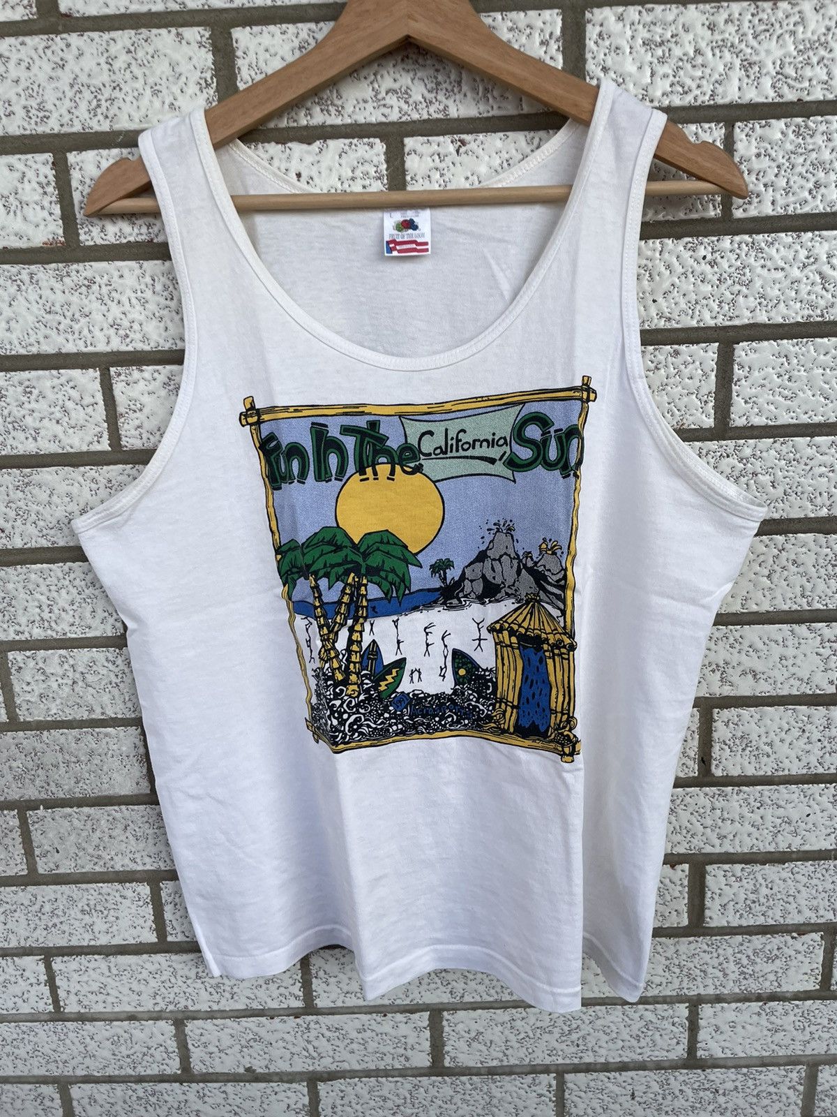 Art × Fruit Of The Loom × Vintage Vintage Tank Top Fun In The ...
