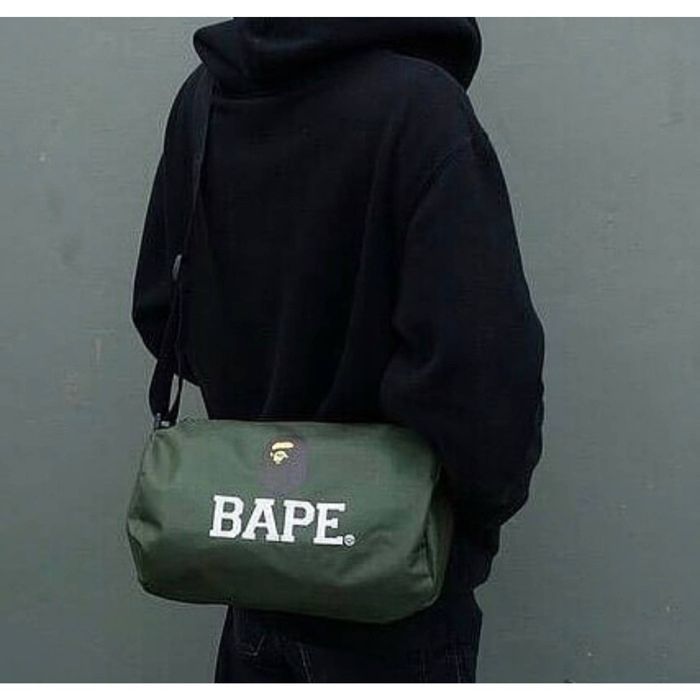 Bape 💥 BAPE DUFFLE BAG SHOULDER CROSS BODY BIG HEAD LOGO | Grailed