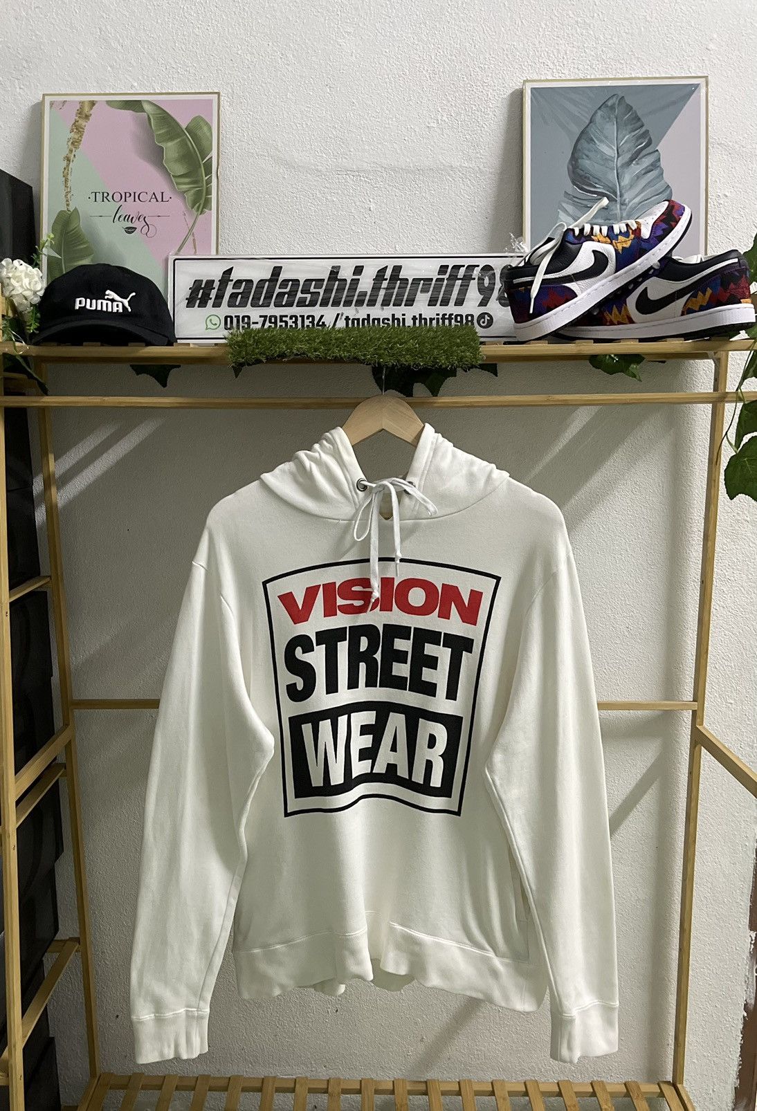 Streetwear × Vintage × Vision Streetwear Vision Streetwear Hoodie Big ...