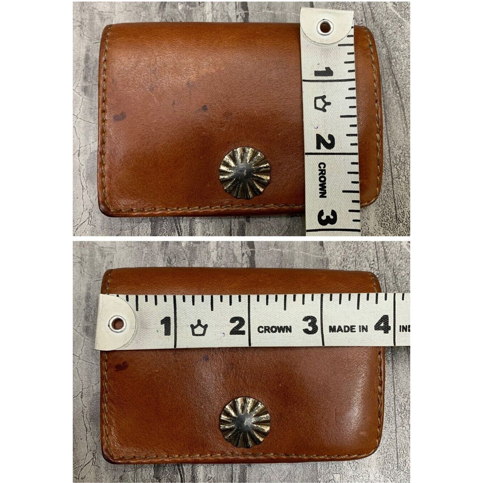 RRL Ralph Lauren Double RL Concho Leather Coin Case Wallet Coin Holder ...