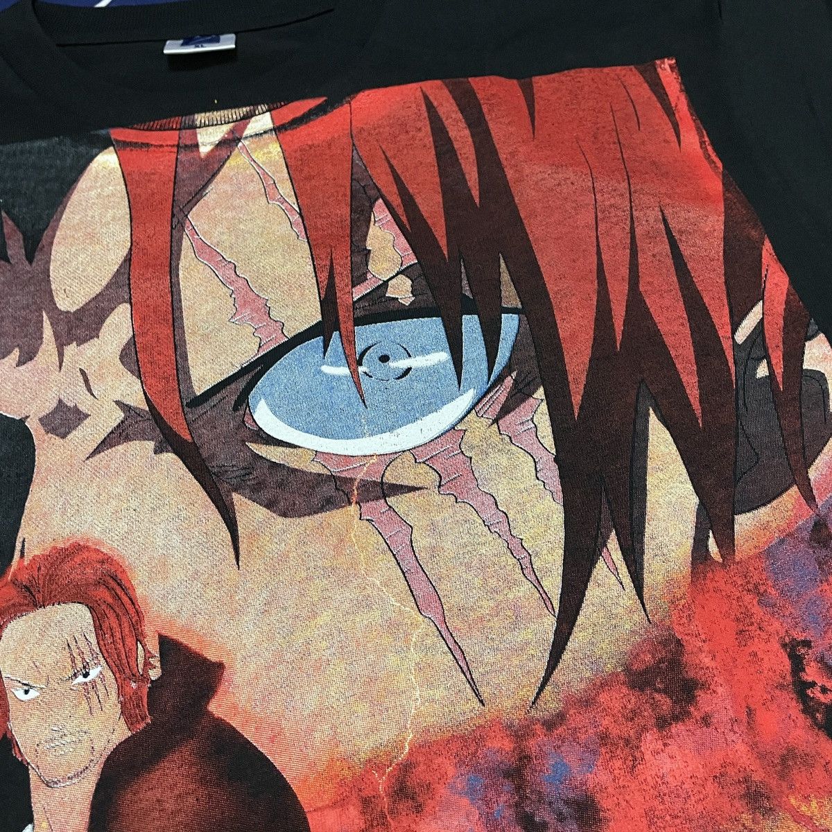 Anime × Japanese Brand RARE One Piece Shanks Manga Full Print Bootleg T ...