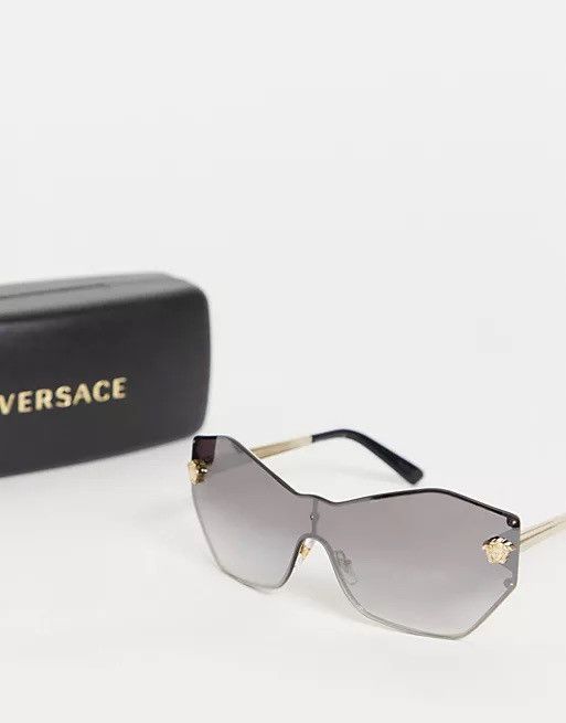 Versace Versace rimless hexagonal glasses | Grailed