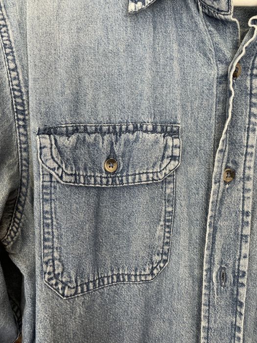 Wrangler Wrangler blue jean button-up | Grailed