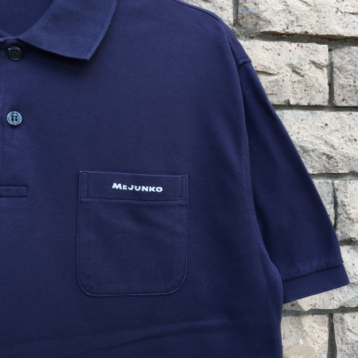 Japanese Brand × Mr. Junko MR JUNKO polo shirt spell out small logo ...