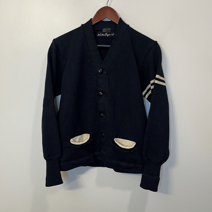 Vintage 50s 60s Varsity Varsity Letter Blue Striped Wool Sweater | Grailed