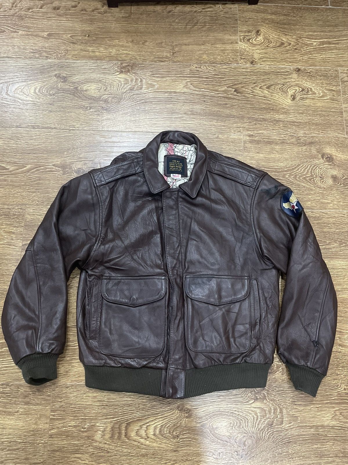 Bomber Jacket × Leather Jacket × Vintage Authentic VINTAGE FLIGHT ...