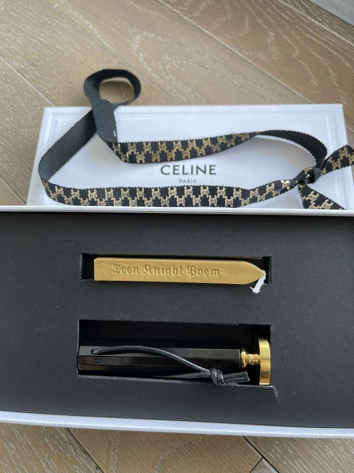 Celine × Hedi Slimane Celine FW21 VIP Invite Wax Stamp TEEN KNIGHT POEM ...
