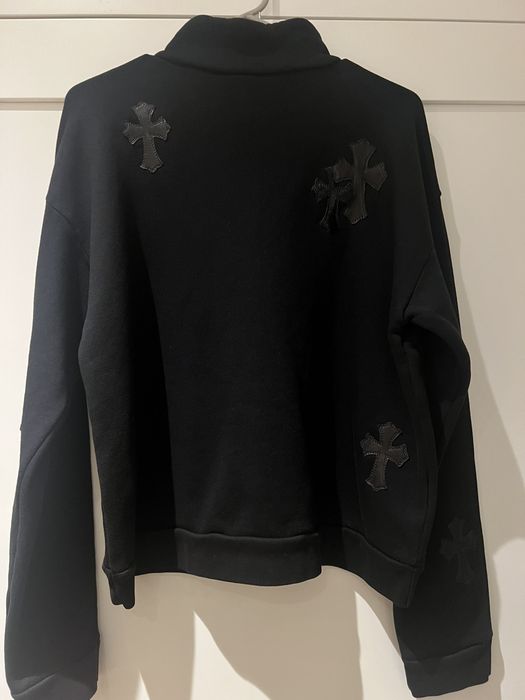Chrome Hearts Chrome Hearts quarter zip with cross patches | Grailed
