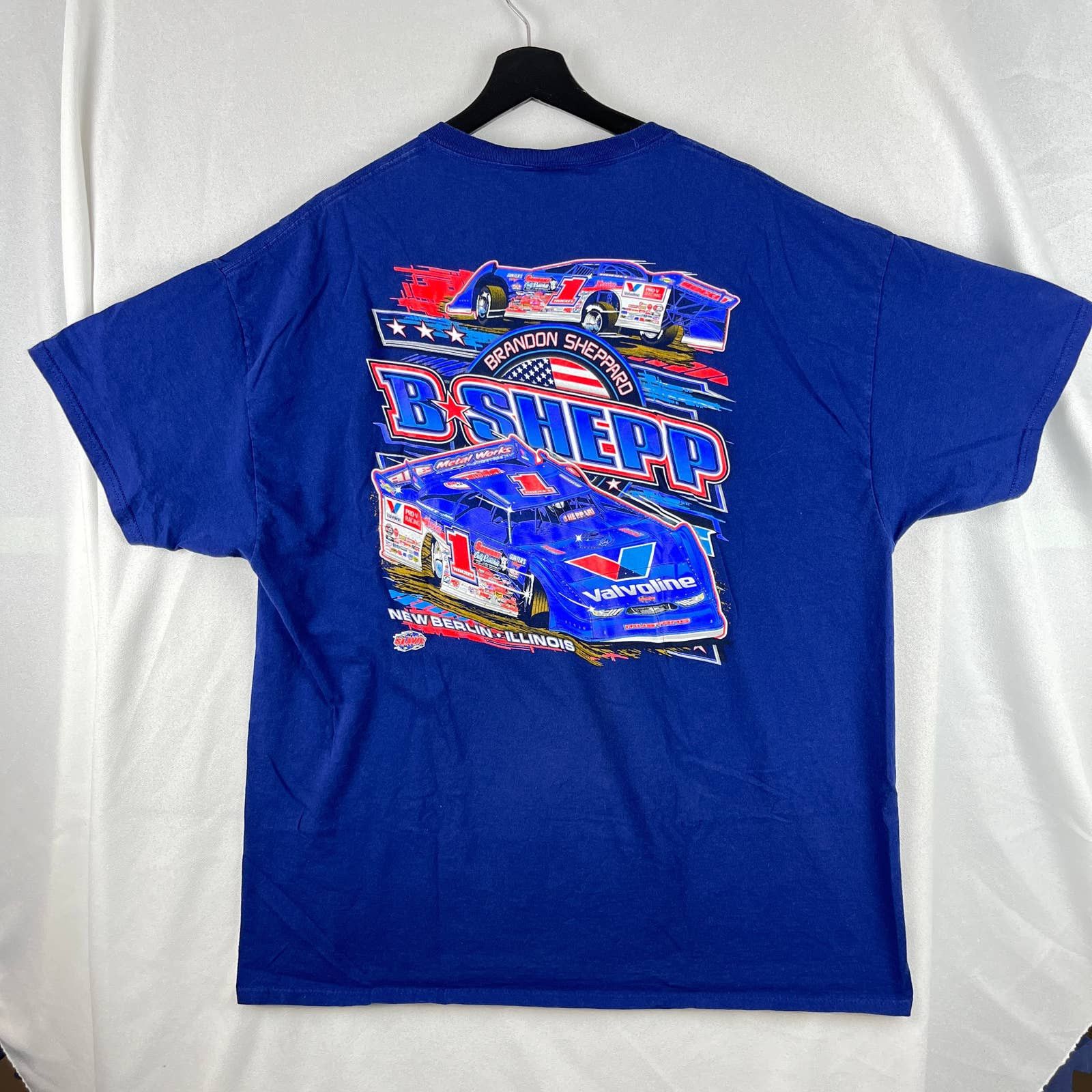 Vintage Vintage NASCAR Blue Car Racing t shirt XXL | Grailed