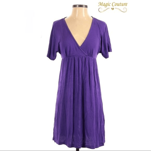 Nicole Miller Nicole Miller Purple Short Sleeve Empire Waist Dress💜💜💜