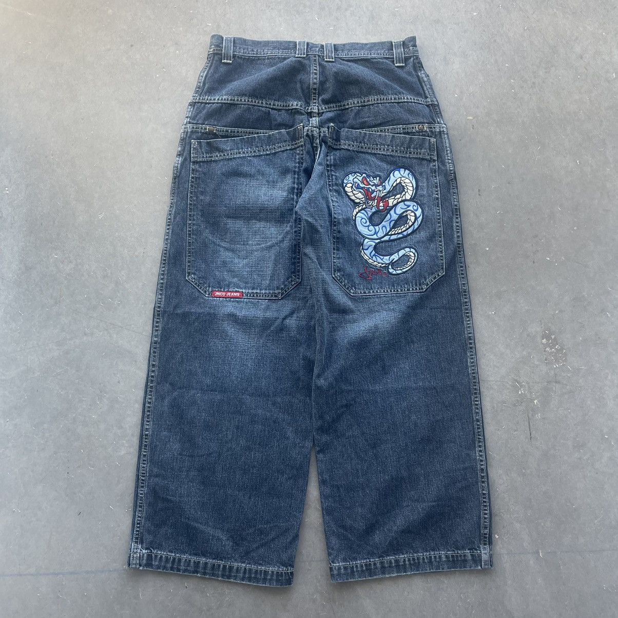 JNCO × Streetwear × Vintage Vintage Y2K JNCO Jeans Snake 32x30 | Grailed