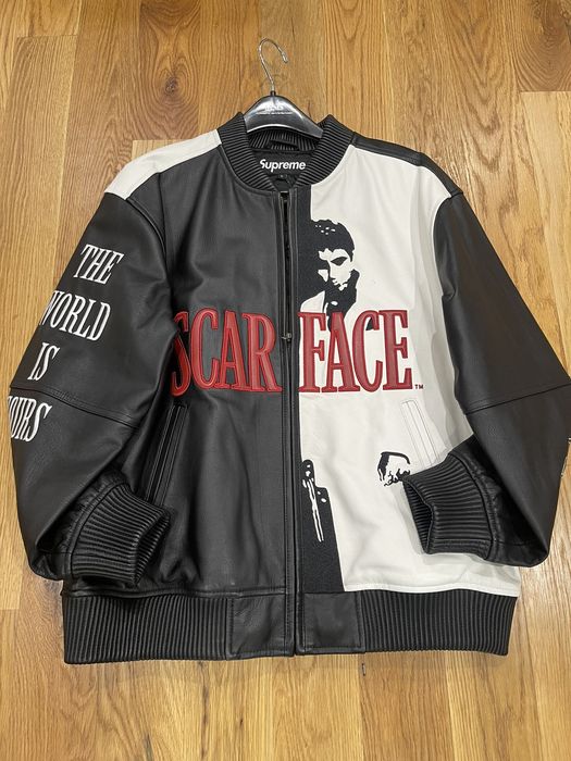 Supreme Rare Supreme x Scarface leather jacket | Grailed