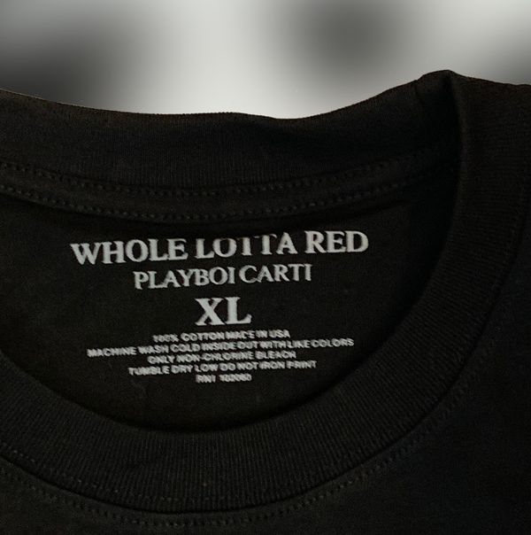 Playboi Carti WHOLE LOTTA RED playboi carti middle finger tee | Grailed