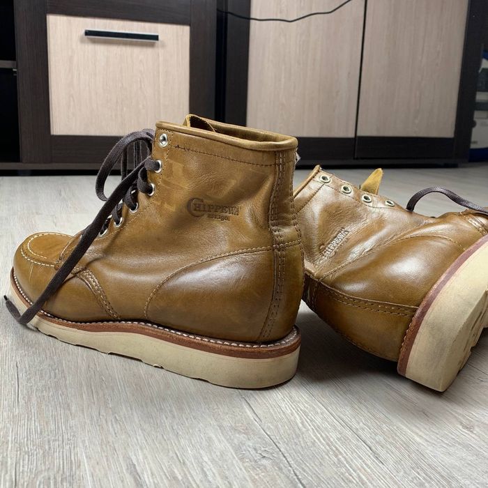 Red Wing Chippewa Boots Mens 6 Tan Baldwin Mocc Toe Lace | Grailed