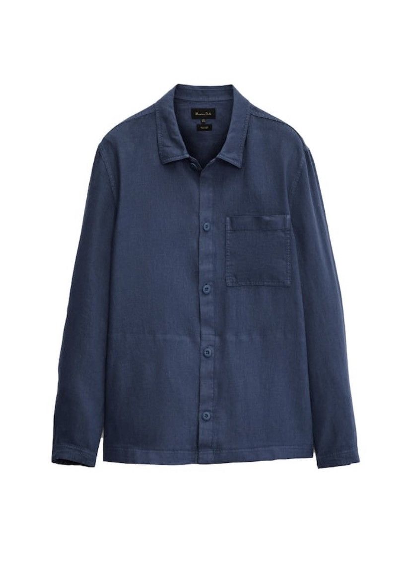 Massimo Dutti Linen Overshirt with Side Pocket | Grailed