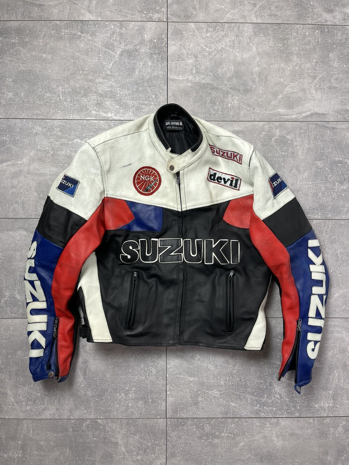 Vintage Suzuki racing leather jacket | Grailed