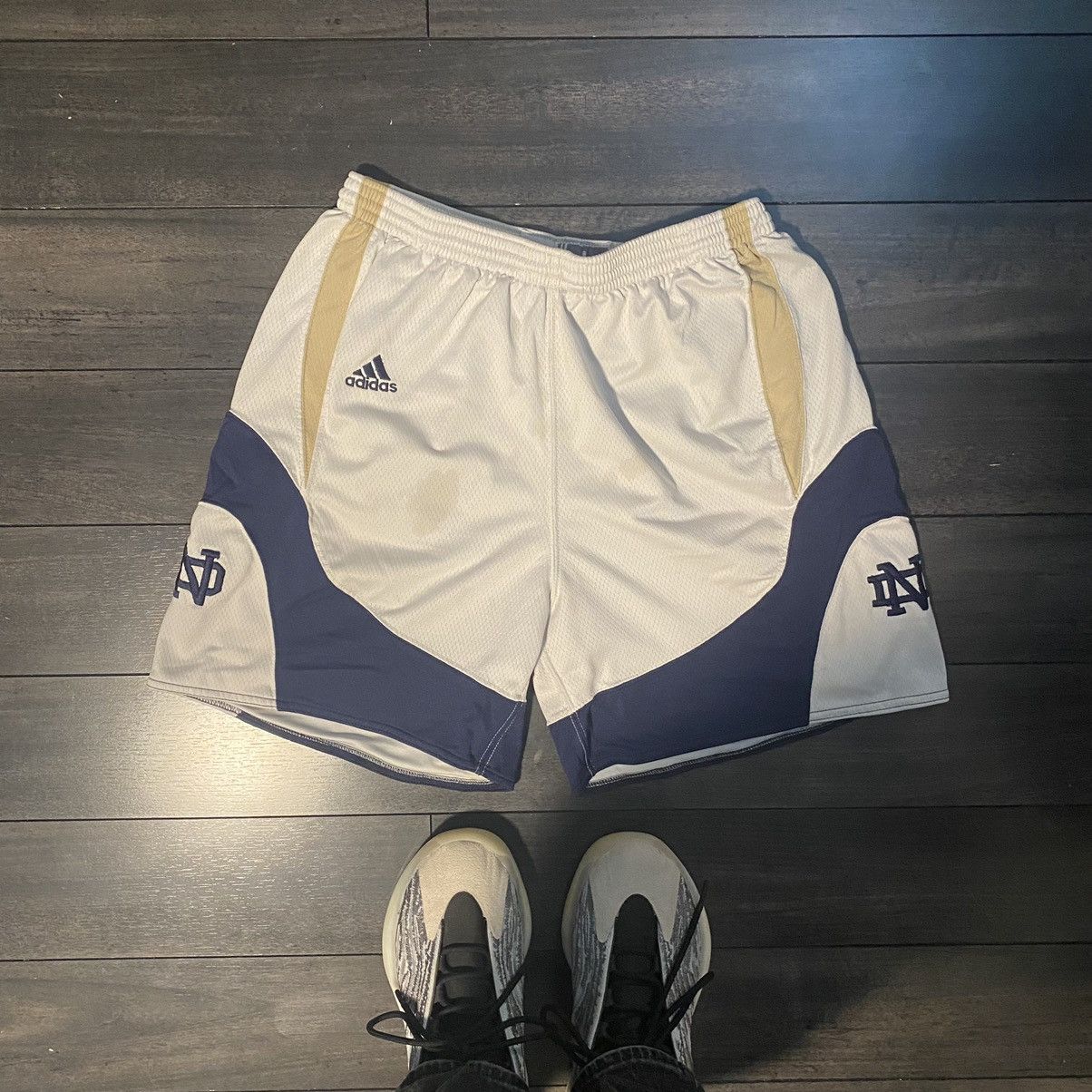 American College × Nike × Vintage Vintage Adidas Notre Dame Shorts ...