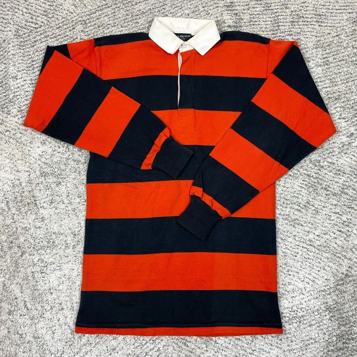 Vintage VTG 80s Rugby Shirt Mens Large Rugger Made In USA Long Sleeve ...