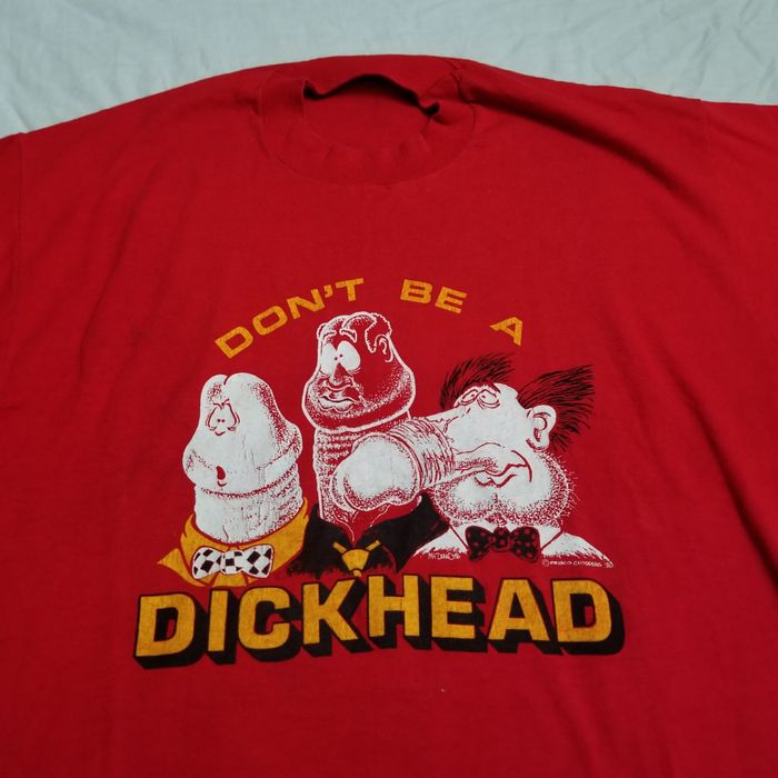 Vintage Vintage 90s Dick Head T Shirt Sex Penis Funny Condom Grailed