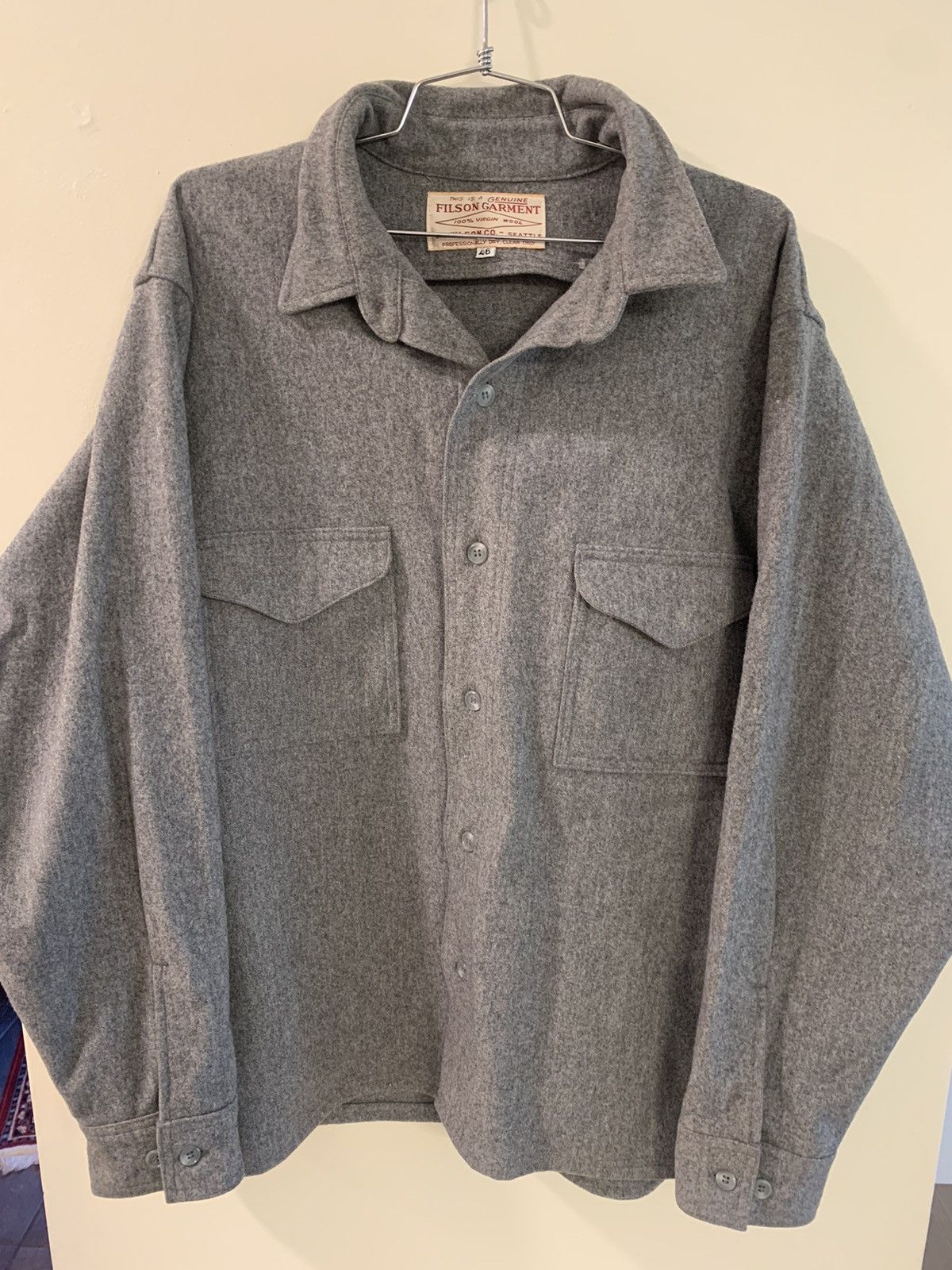 Filson × Vintage Filson Garments Vintage Grey 100% Virgin Wool Jac ...