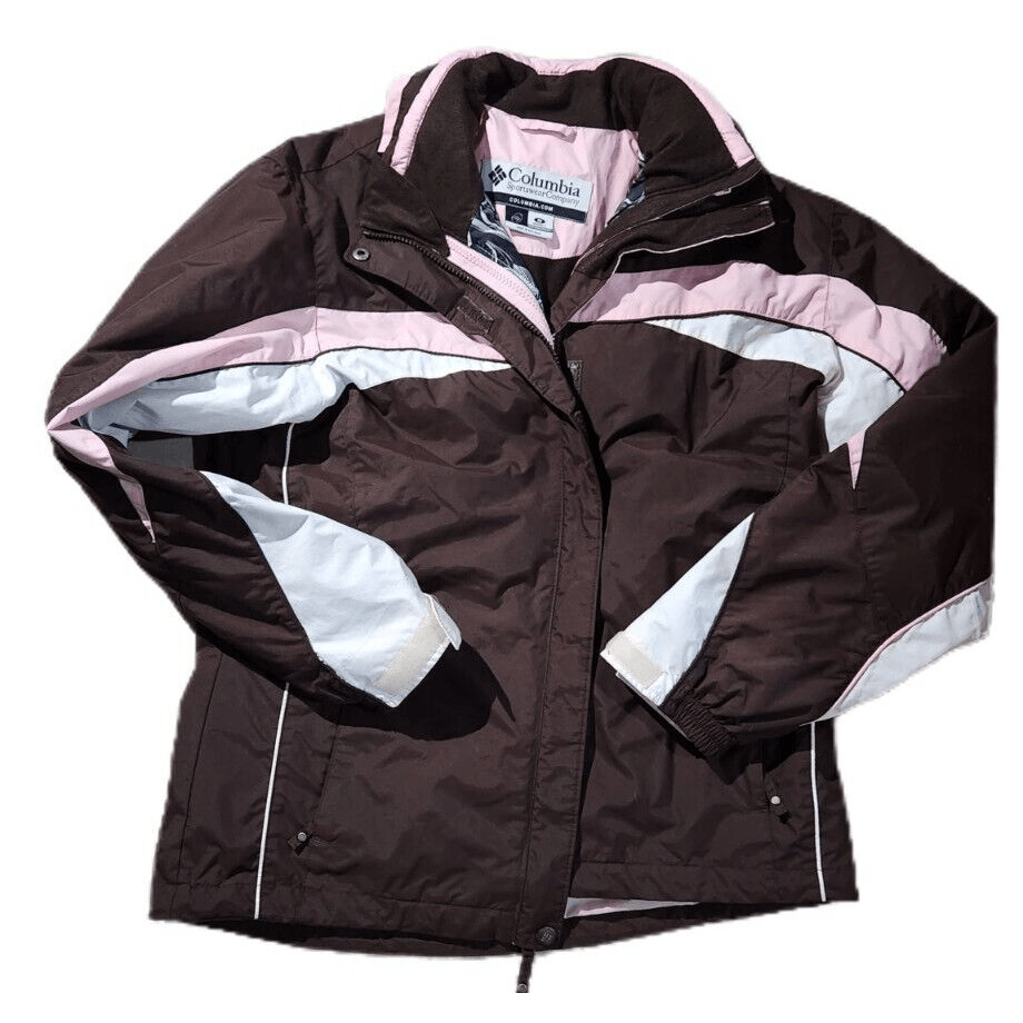 Columbia Columbia Nylon Insulated Jacket Zip Coat RN69724 CA05367 Bro ...