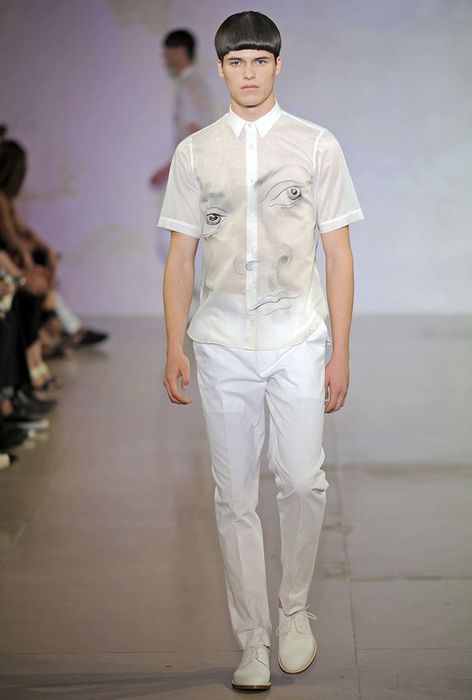 Raf Simons Jil Sander by Raf Simons SS2010 Foujita Face Shirt | Grailed