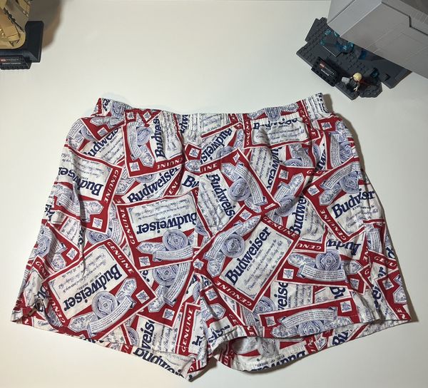 Budweiser Vintage Budweiser Beer ALL OVER Print Logo Boxer Shorts | Grailed