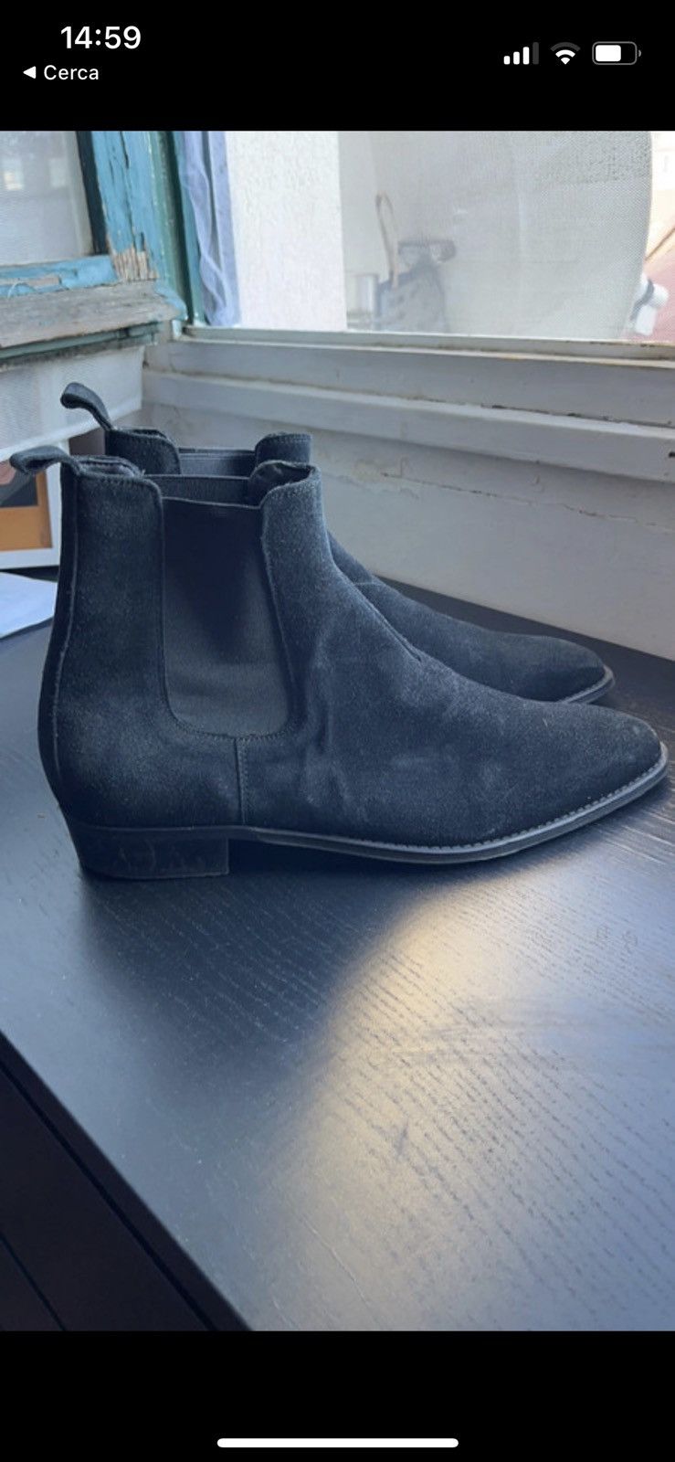 Italian Designers Made in Italy / Italian made black suede chelsea ...