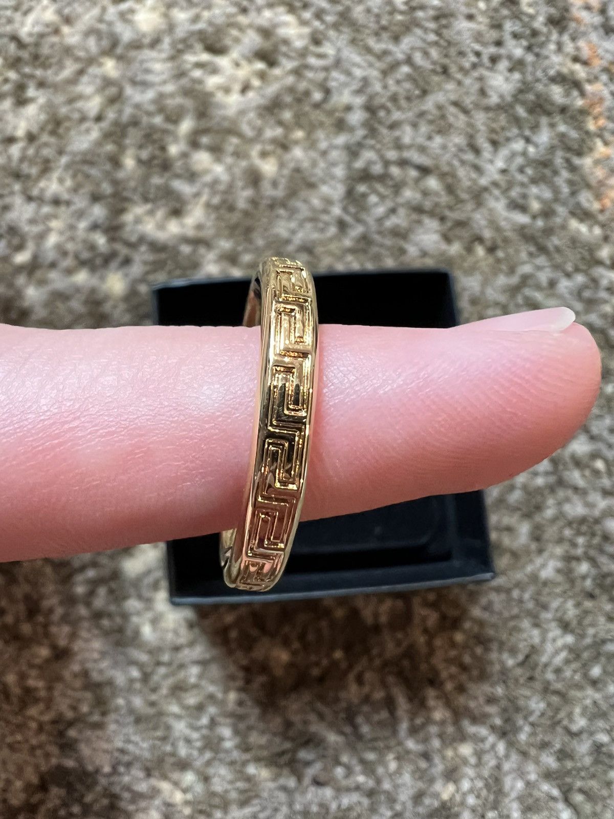 Versace Versace Gold Greek Key Ring Size 21 | Grailed