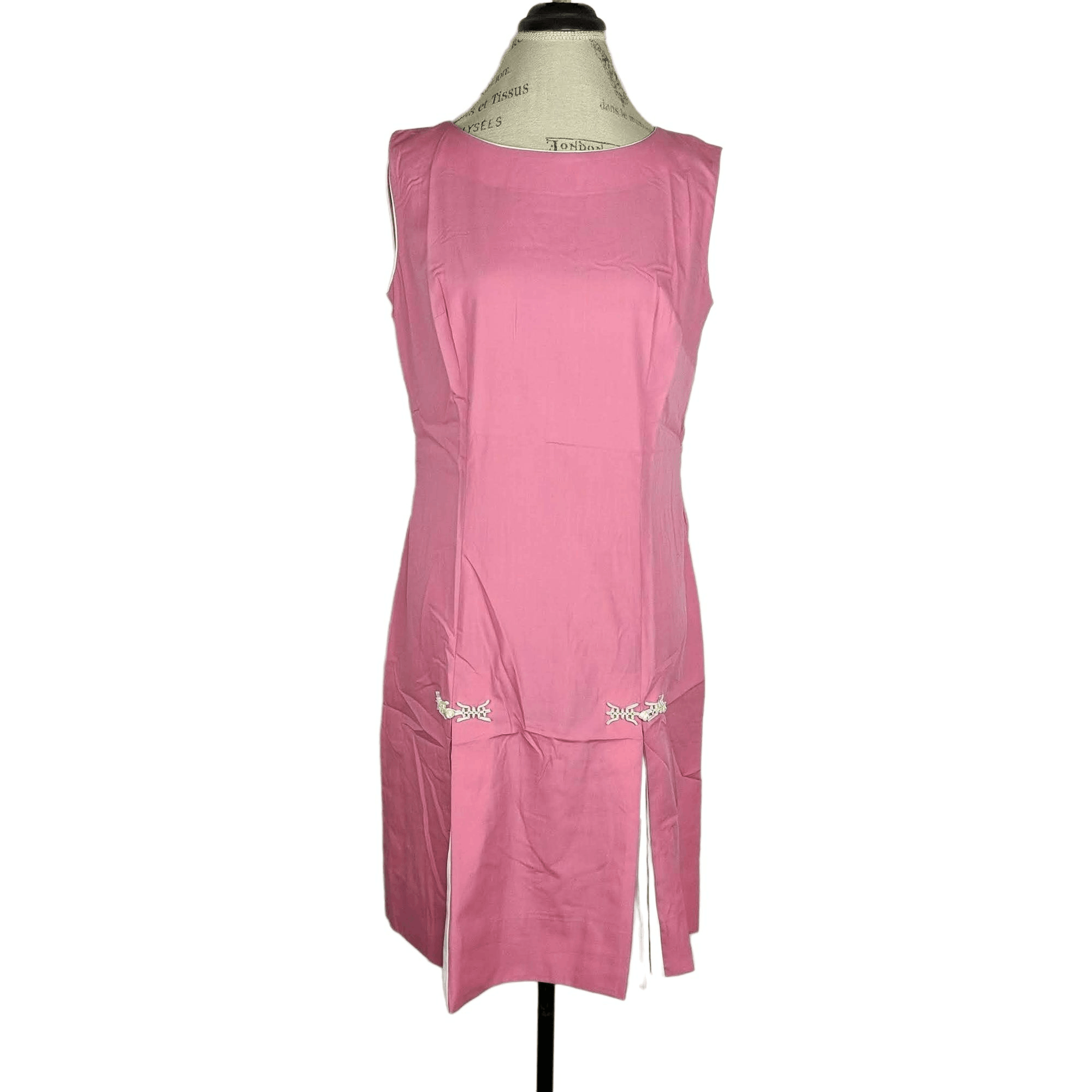 Vintage Vintage Compass Rose Pink Chinese Mod Short Dress Sz M | Grailed