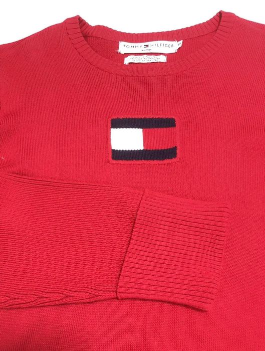 Tommy Hilfiger tommy hilfiger red vintage sweater | Grailed