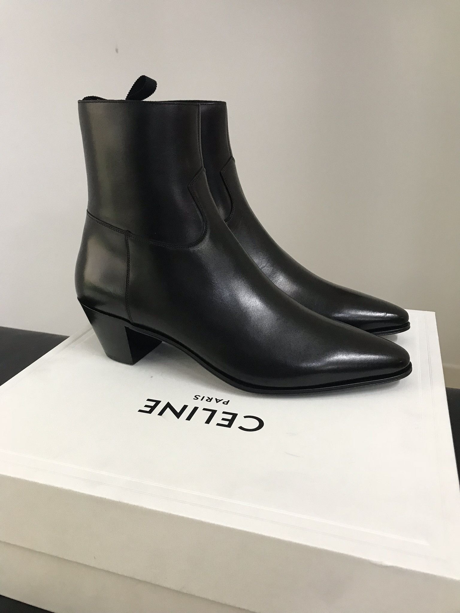 Celine Jacno Shiny Calfskin Ankle Boot 60 mm | Grailed