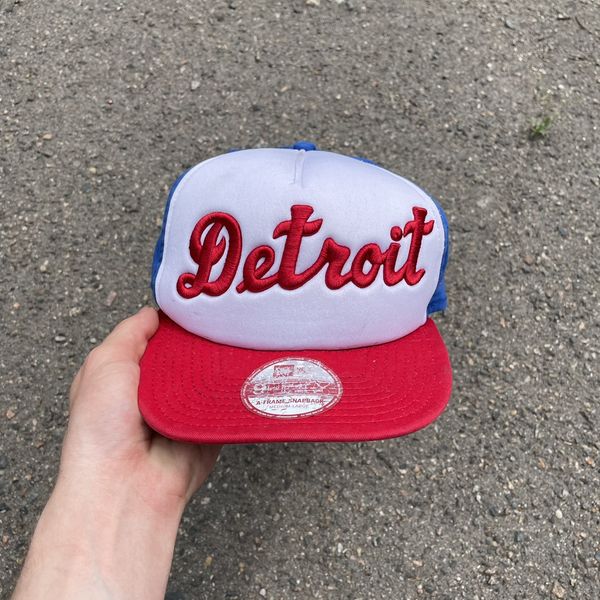 Vintage Vintage 90s Detroit Trucker MLB NHL NBA Cap Hat Streetwear ...
