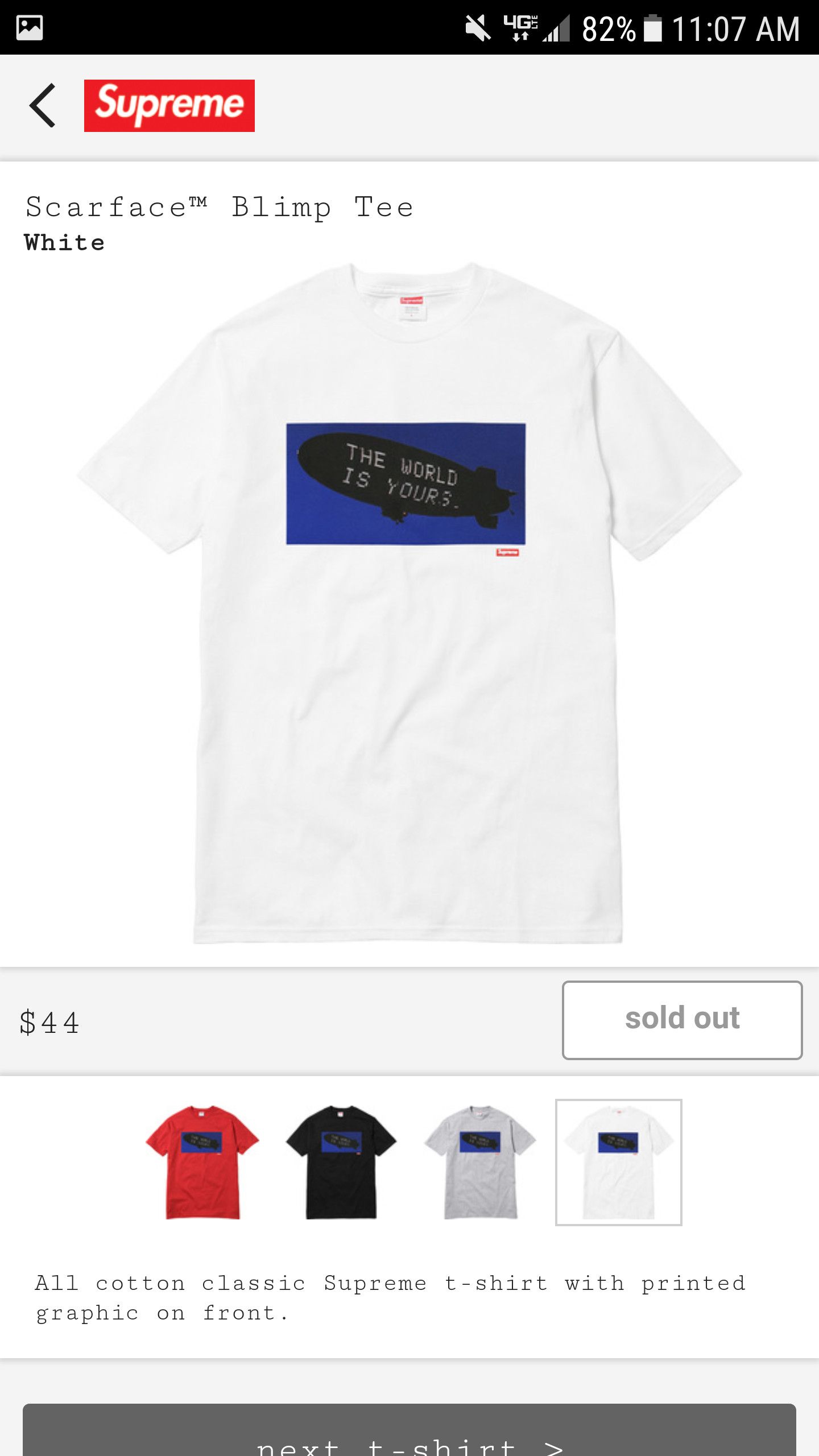 Supreme Supreme x Scarface Blimp T Shirt | Grailed