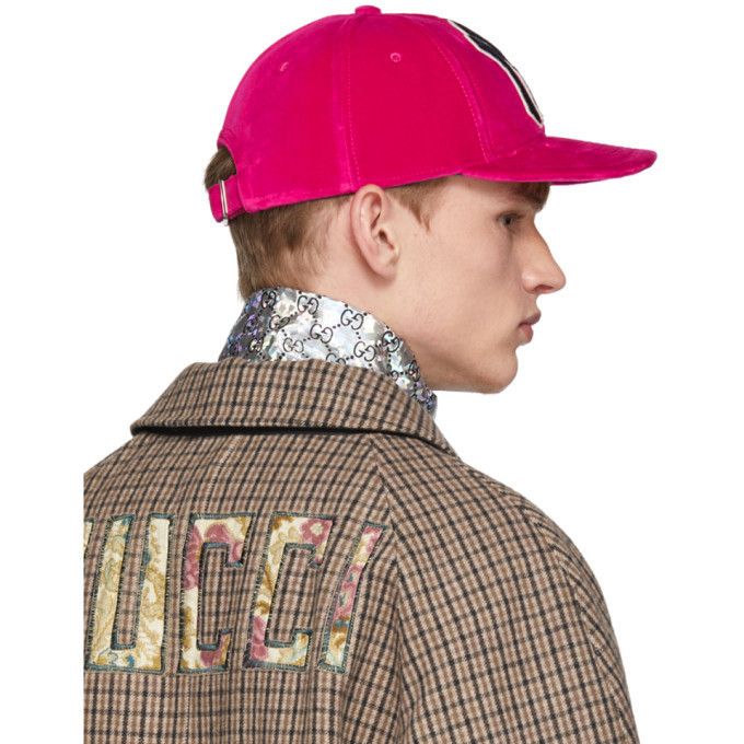 Gucci FW18 Gucci x MLB New York Yankees Pink Velvet Cap | Grailed
