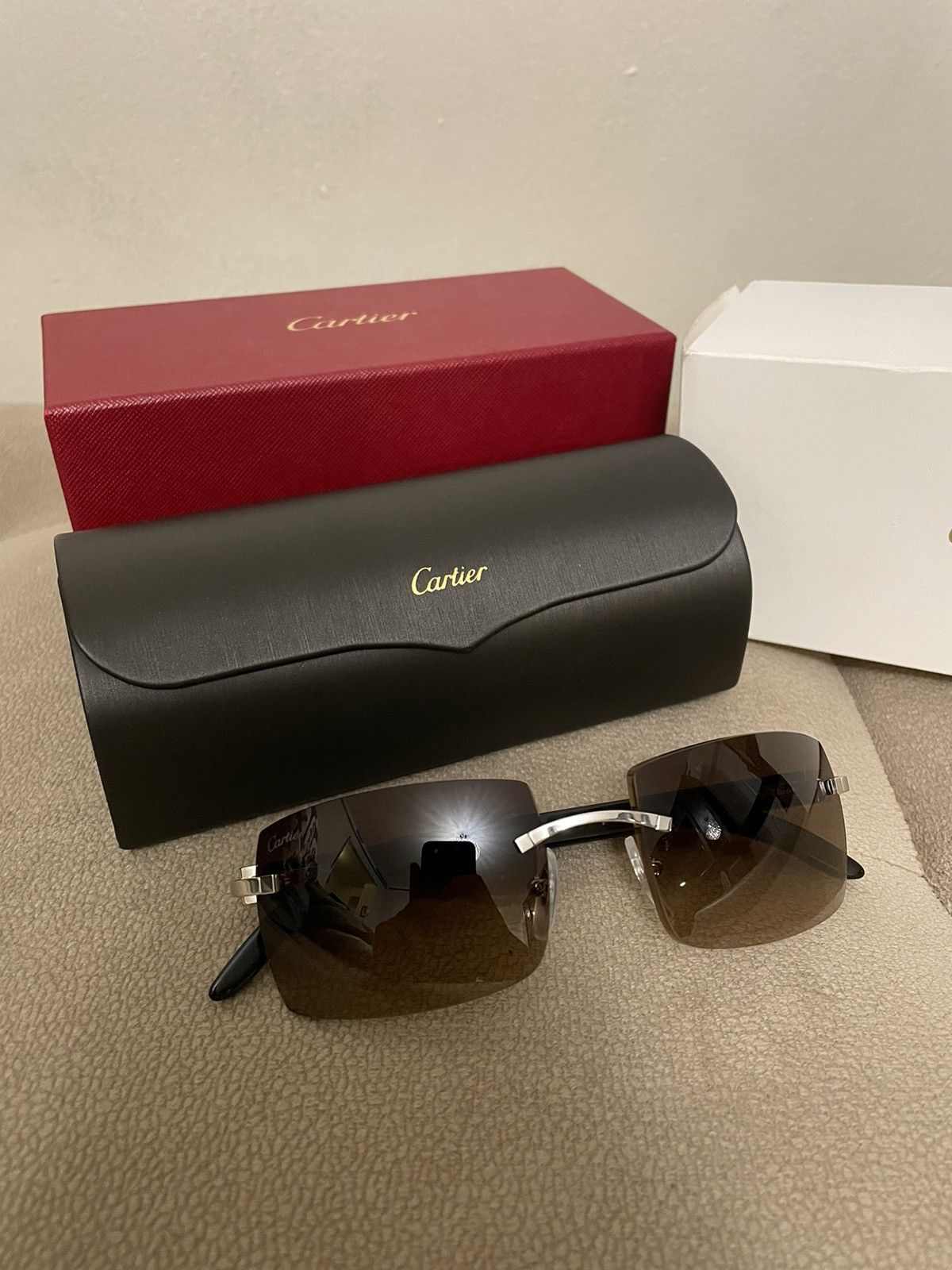 Cartier Cartier Buffalo Horn Glasses in White Buffs eyeglasses | Grailed