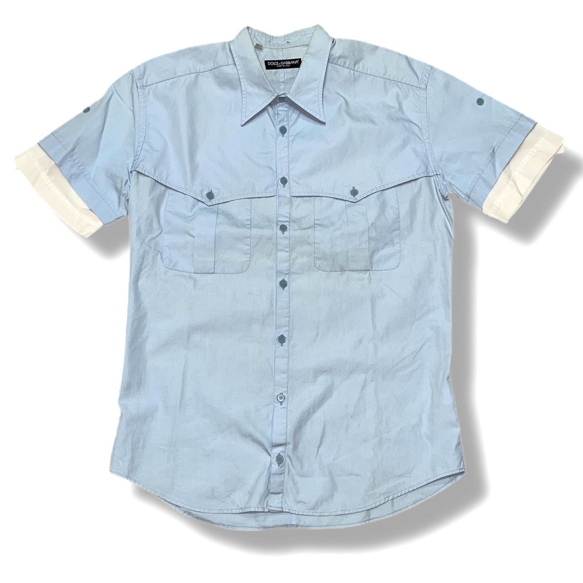 Dolce & Gabbana Dolce & Gabbana Baby Blue Cargo Button Down | Grailed