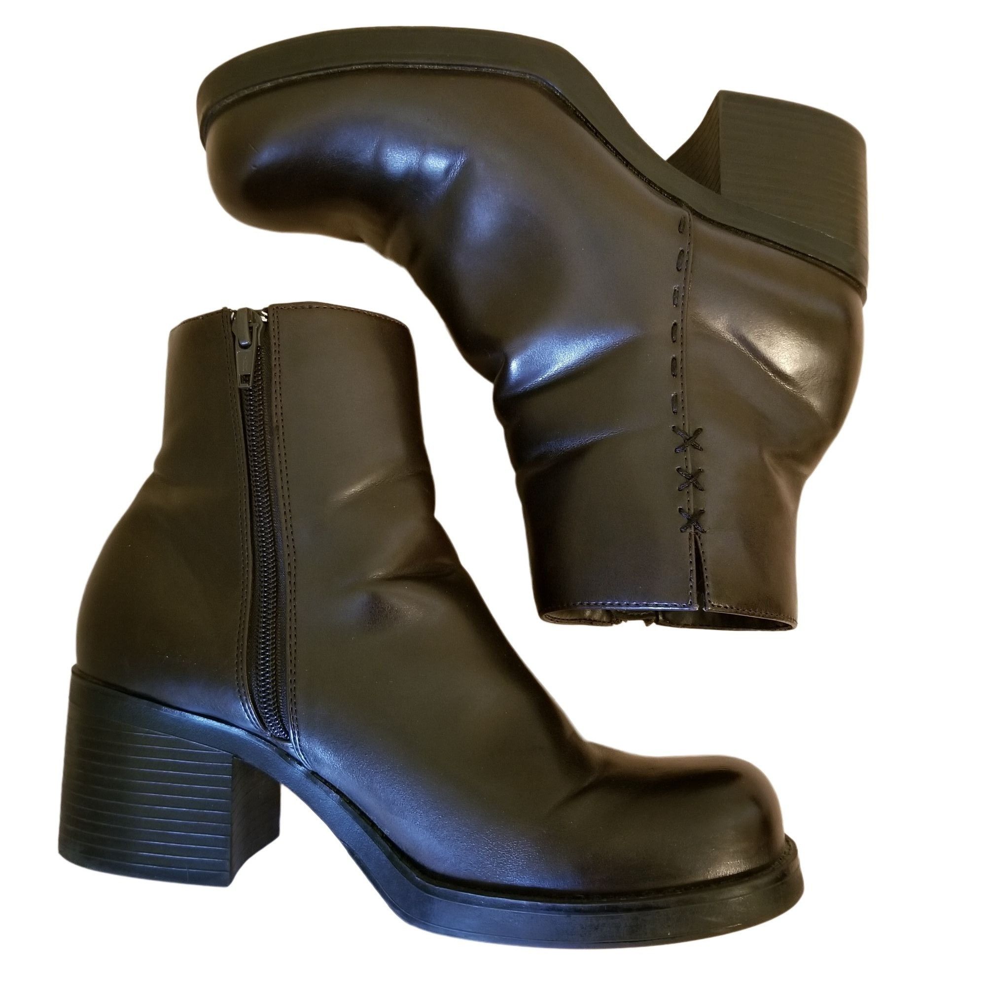 The Unbranded Brand Lower East Side 7.5W Brown Chunky Boots Platform ...